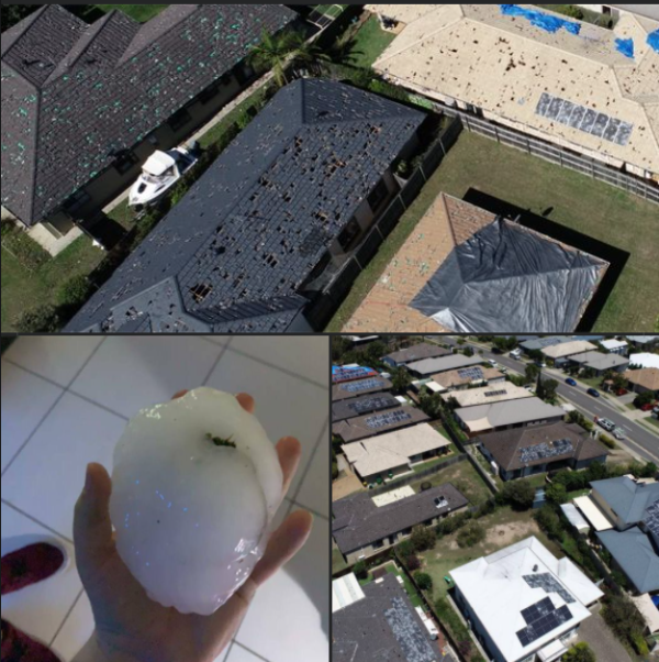 Hail Damage - Solar Panel Replacement Brisbane - Queensland Solar and ...