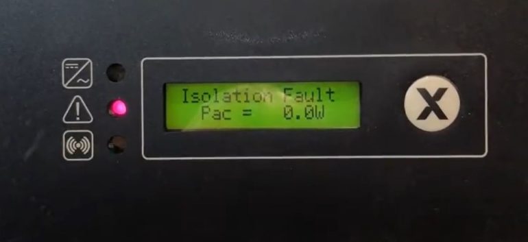Isolation Fault Error Message on Inverter - Queensland Solar and ...