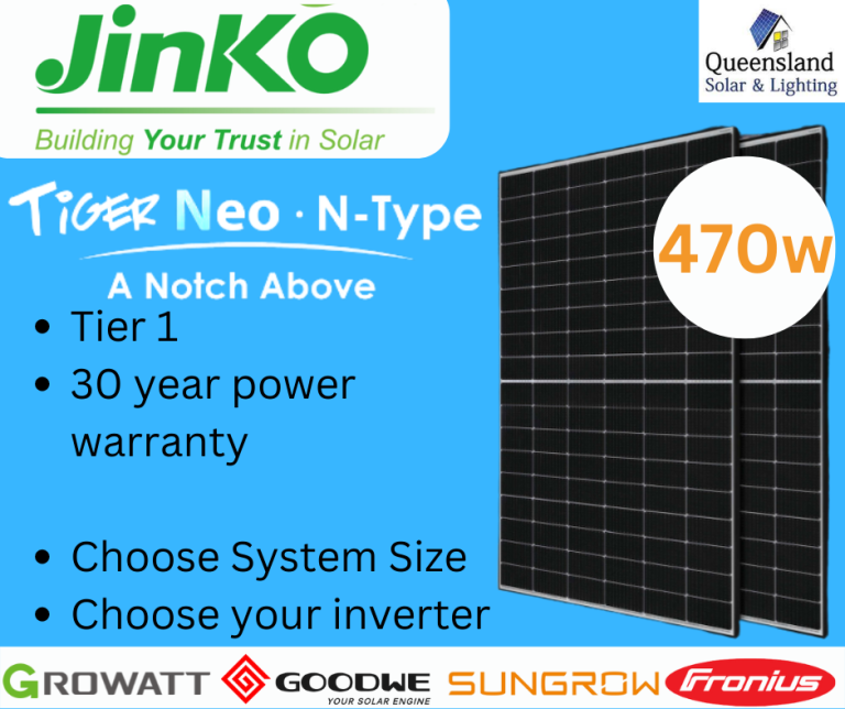 Jinko 470w Tiger N-Type Solar Panels System Packages - Queensland Solar ...